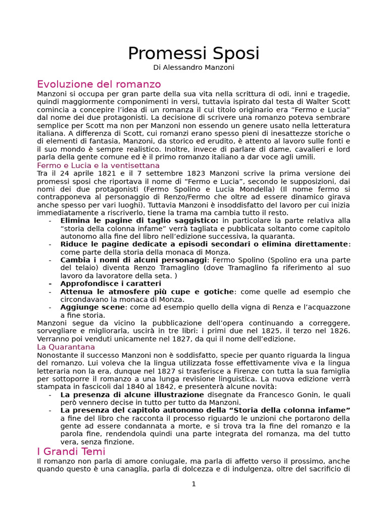 Promessi Sposi | PDF
