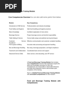 F&B Service Training Outline | PDF | Alcoholic Drinks | Hospitality ...