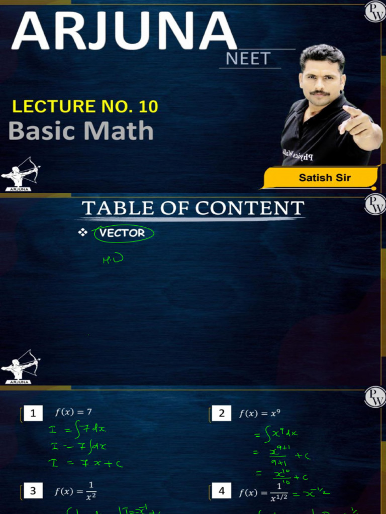 Basic Mathematics-10 - Class Notes | PDF