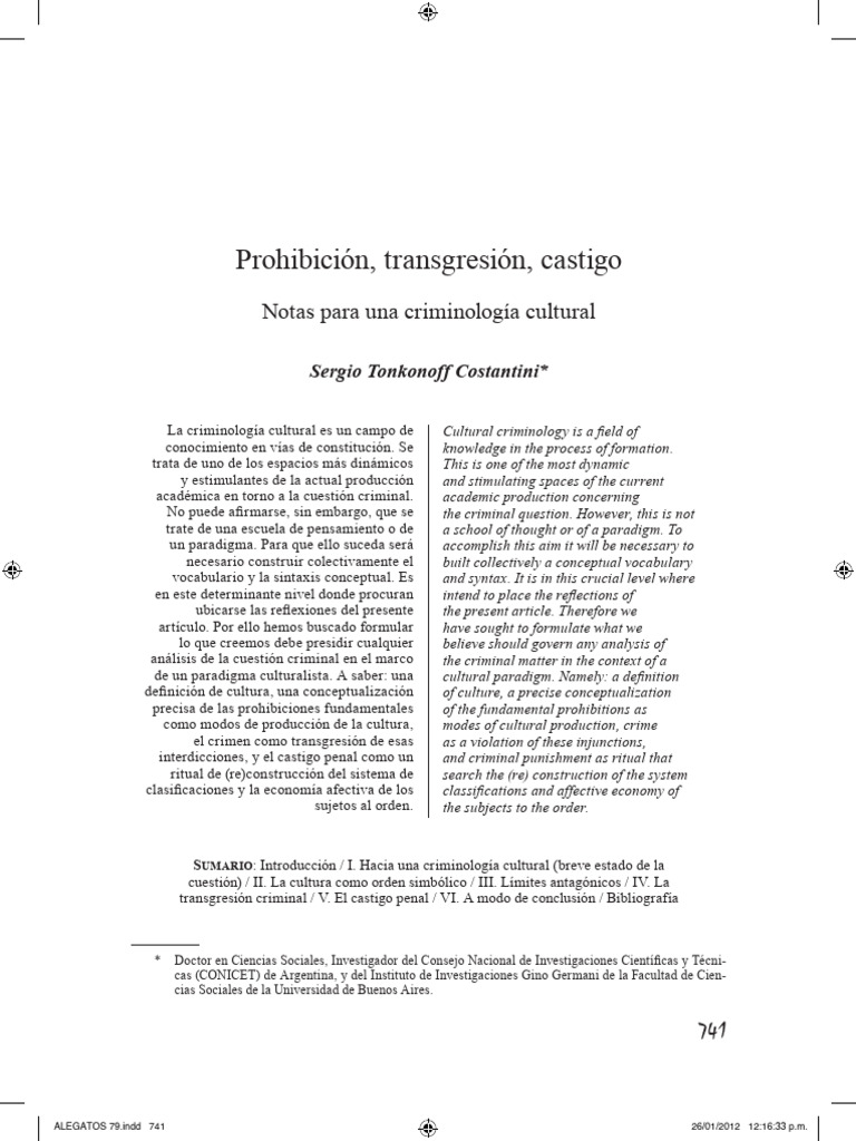 Prohibici N, Transgresi N, Castigo | PDF