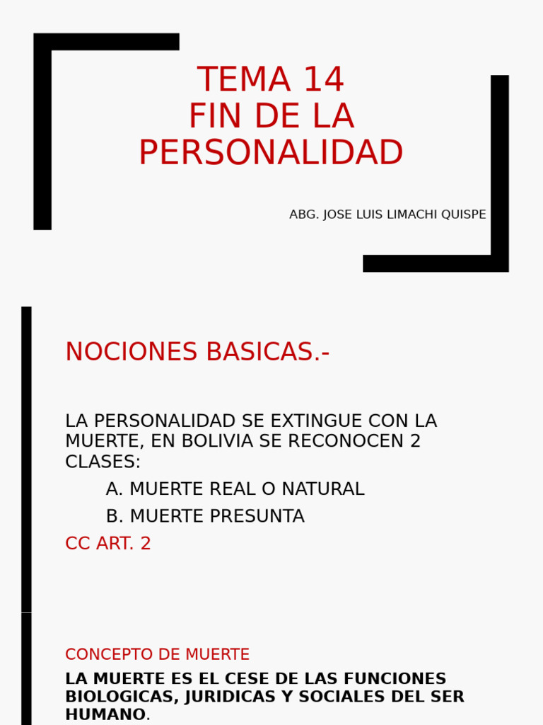 Tema 14 Fin de Personalidad | PDF