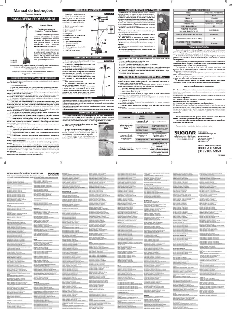 Manual Passadeira Profi | PDF