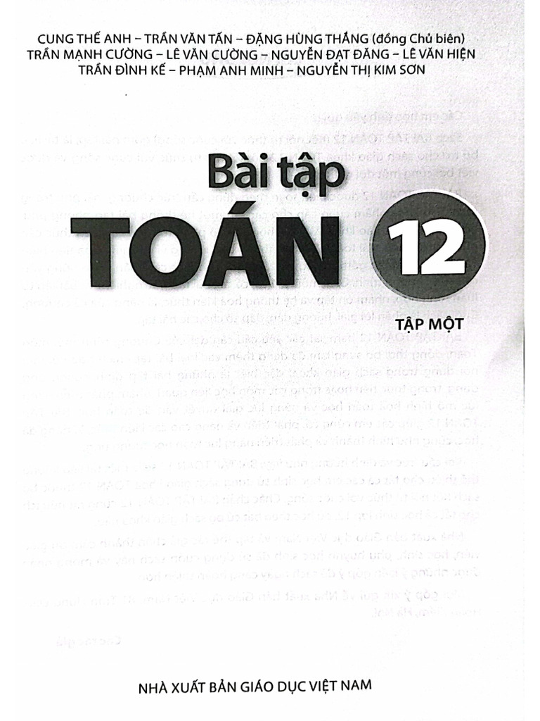 Sbt Toán Lớp 12 - Tập 1 - Kntt | PDF