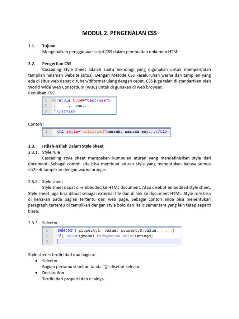 Pengenalan CSS untuk Pemula | PDF