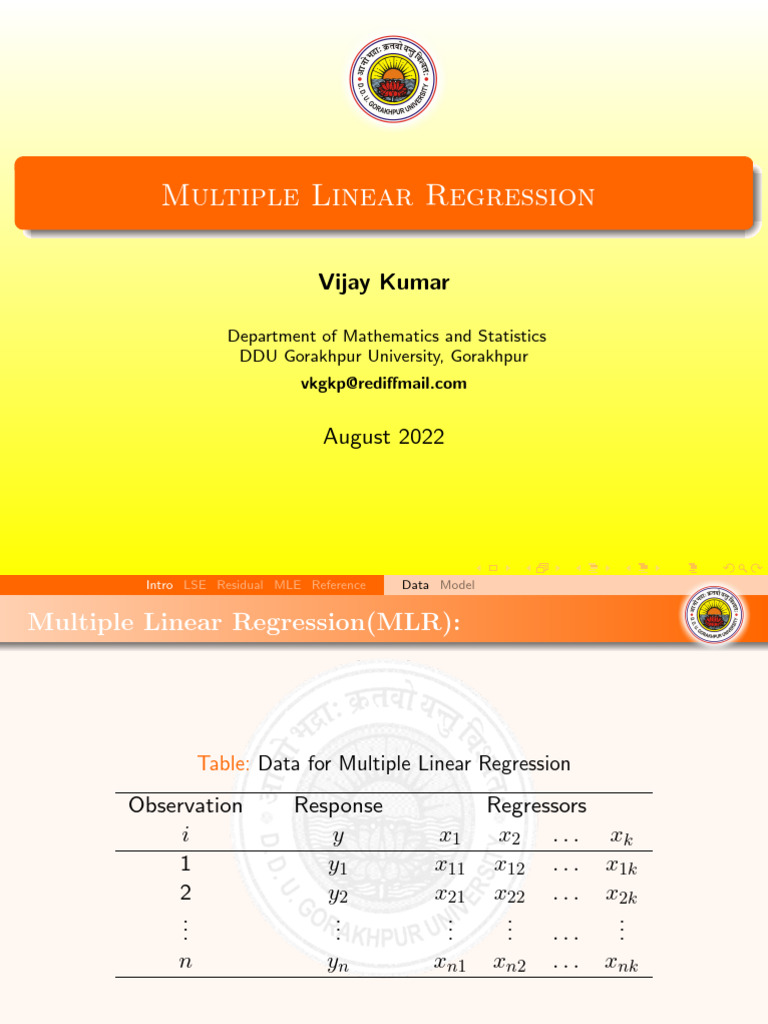 Multiple Linear Regression | PDF