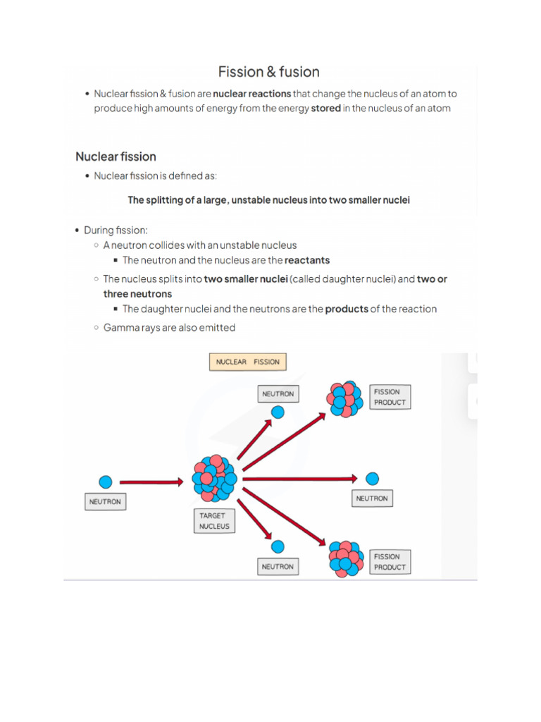 Fission Fusion Notes | PDF