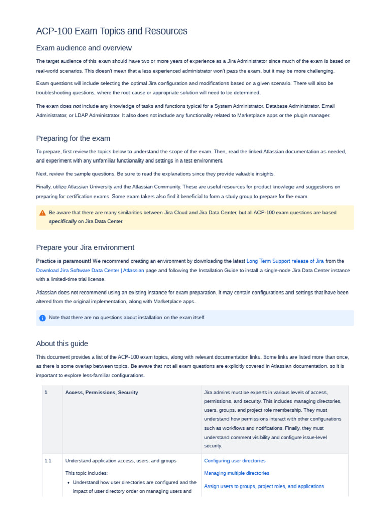 JIRA - Acp-100-Exam-Topics-And-Resources | PDF | Comma Separated Values ...