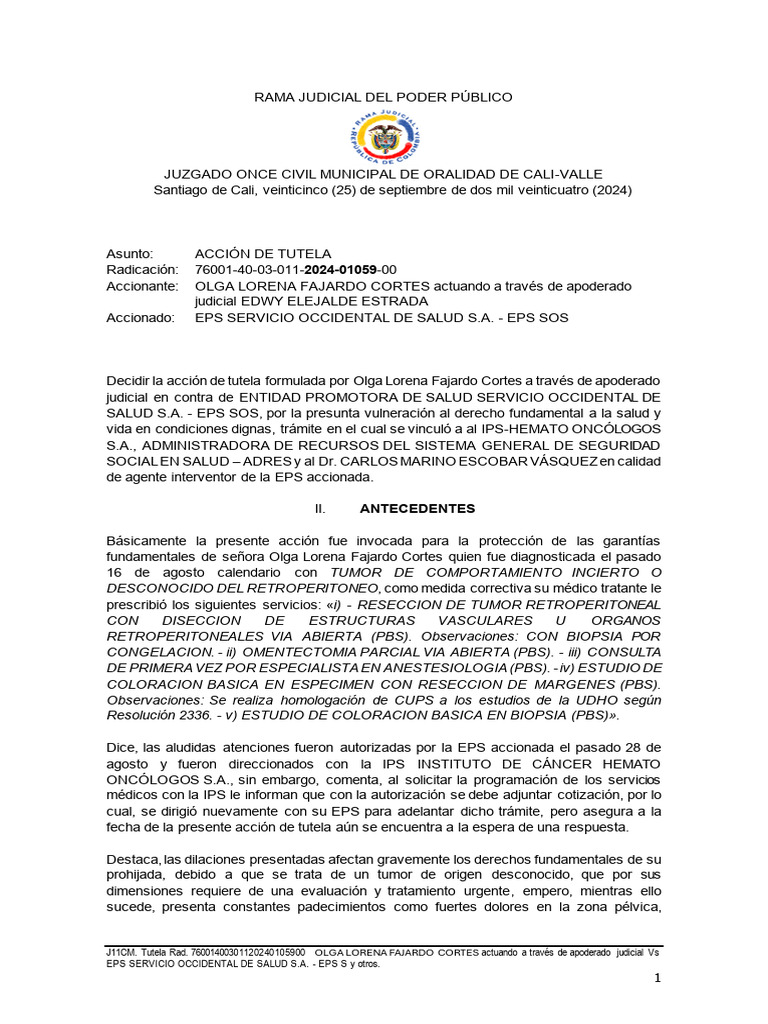 09 Sentencia Salud Concede | PDF