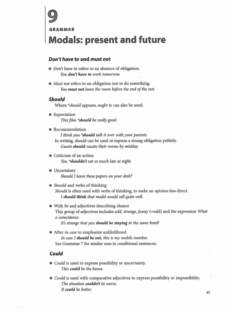 3. Modals - Exercise 1 | PDF