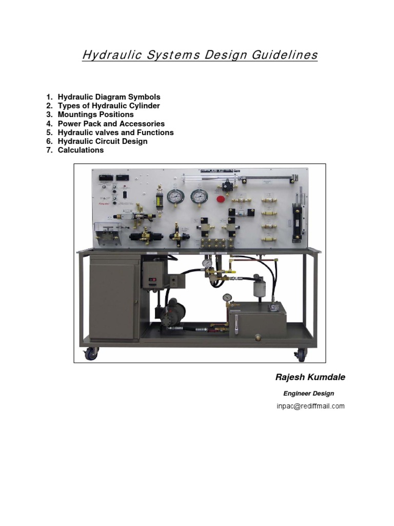 Hydraulic Systems Design Guidelines | Download Free PDF | Valve | Pump