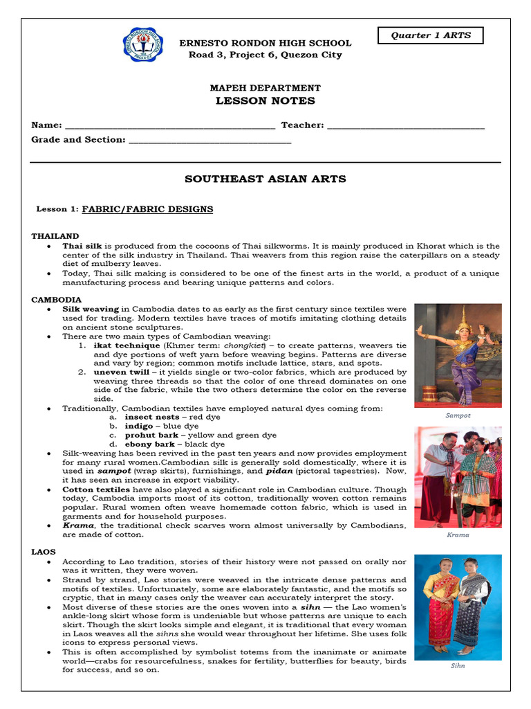 Quarter 1 Arts Notes | PDF