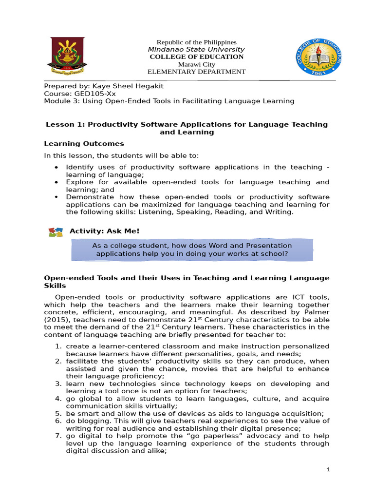 Module 3 Hegakit Handout 1 | PDF