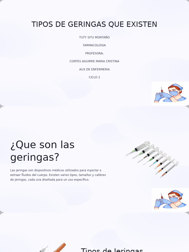 Tipos de Geringas Que PWPP | PDF