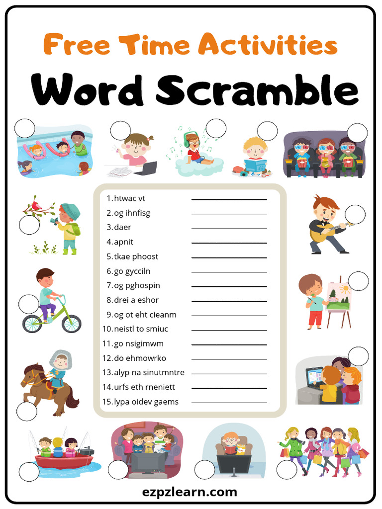 Free Time Scramble 3 With Photo | PDF