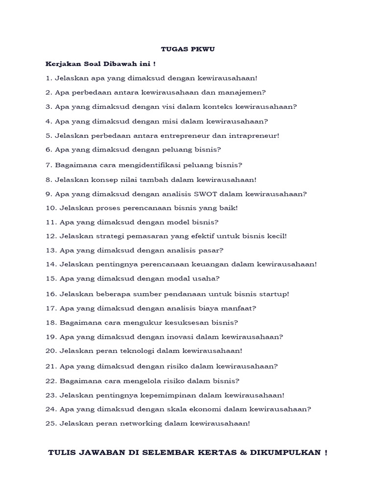Tugas Pkwu | PDF