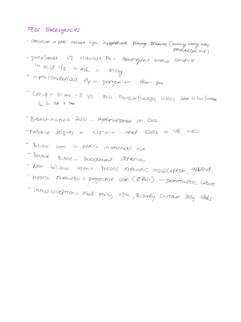 Emergency medicine EOR - review | PDF