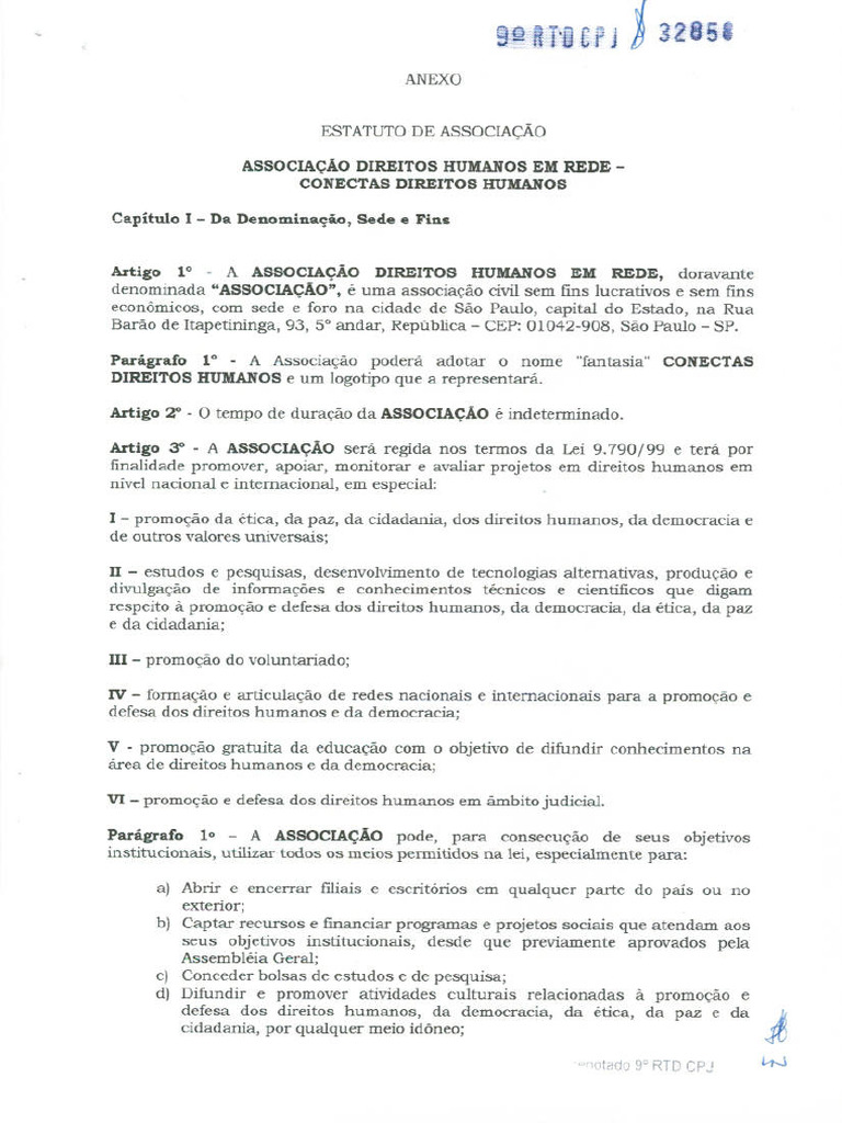 Conectas Estatuto | PDF