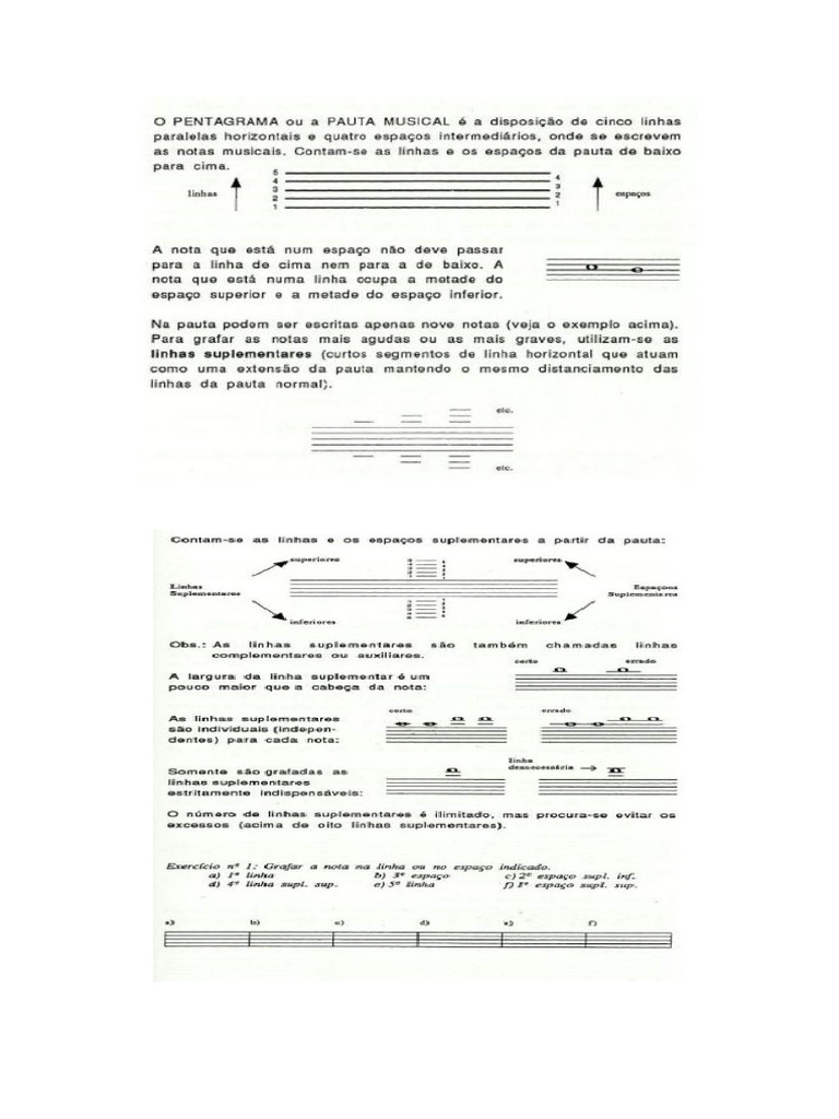 como ler partitura 7 conceitos | PDF