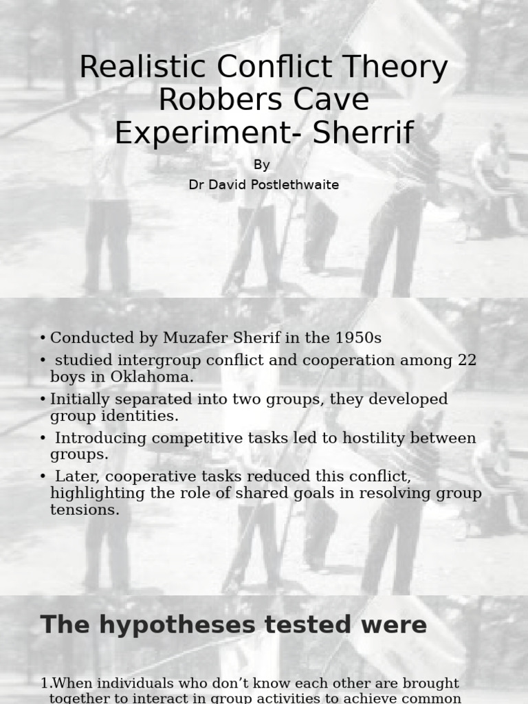 Realistic Conflict Theory | PDF | Psychological Concepts | Social Science