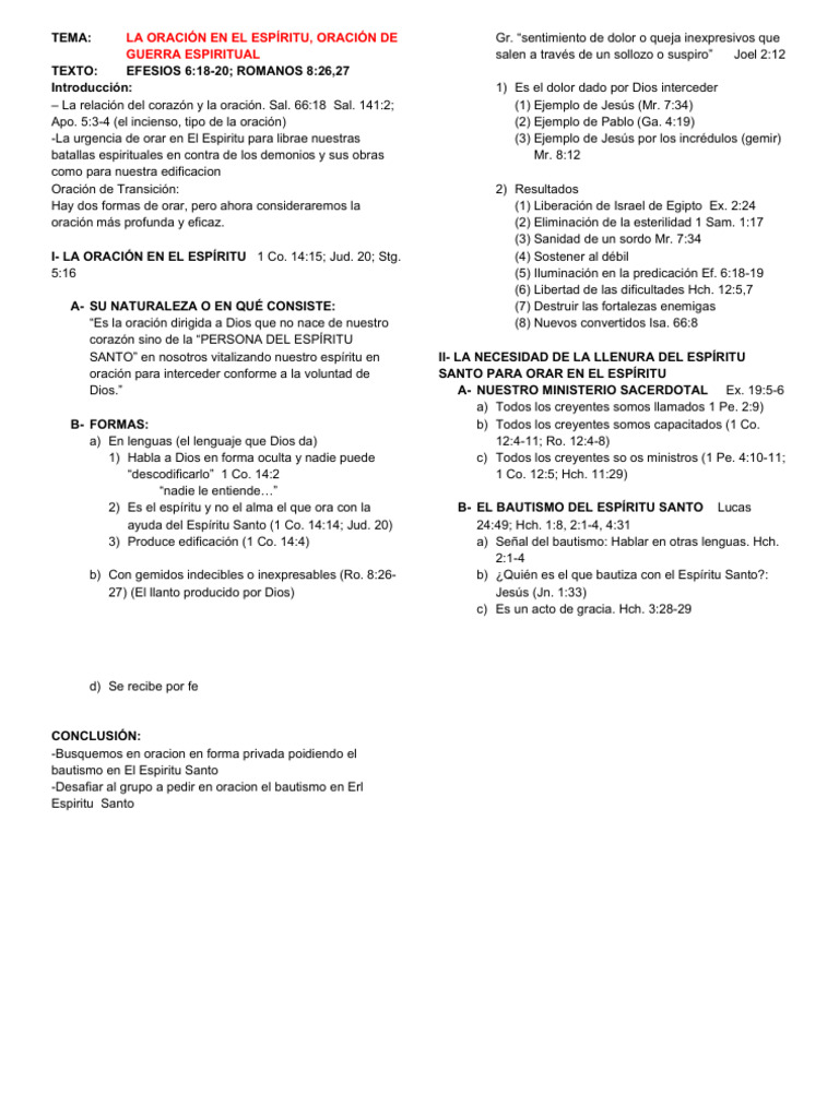 La Oracion en El Espiritu | PDF