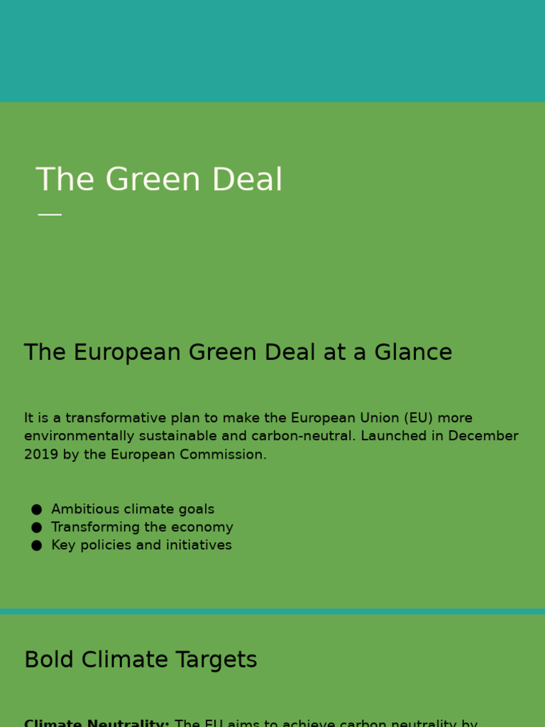 The Green Deal | PDF