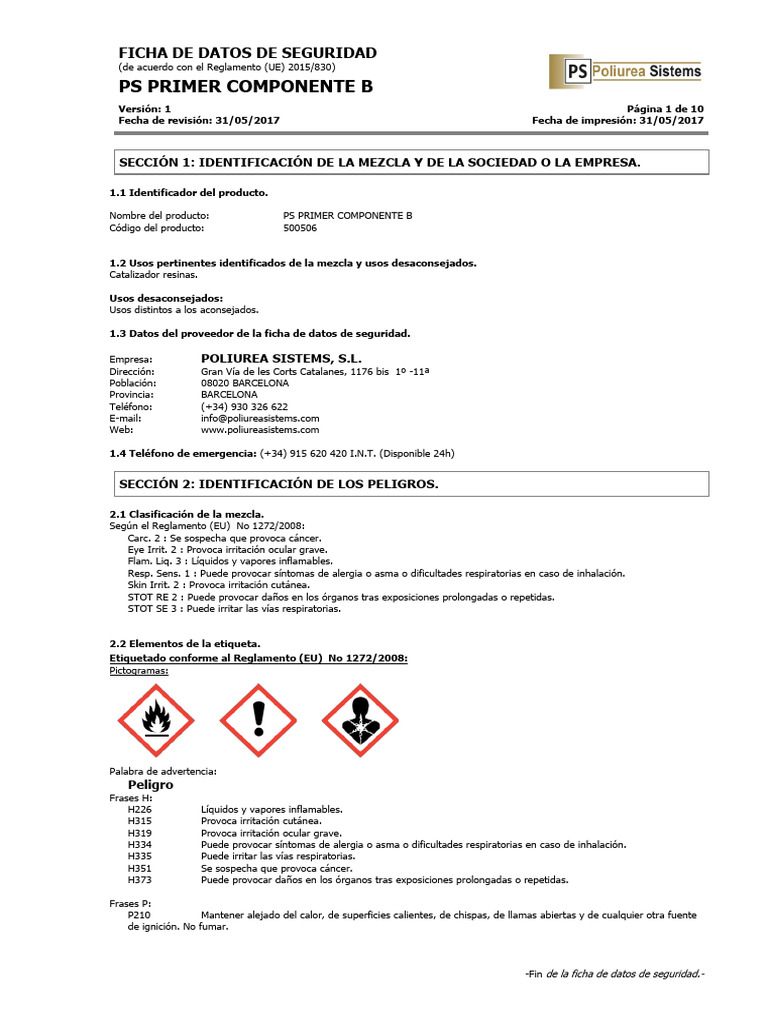 FDS. PS PRIMER COMPONENTE B (Español) | PDF