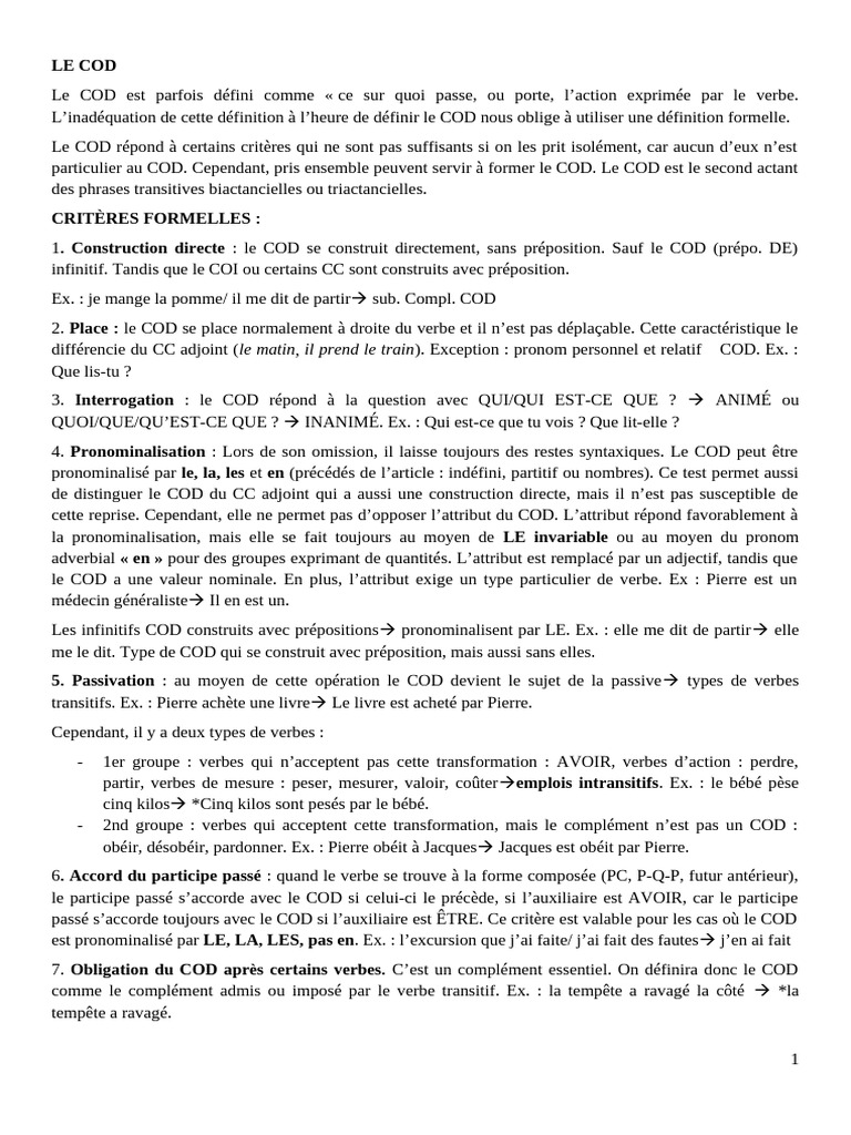 Problématique COD | PDF