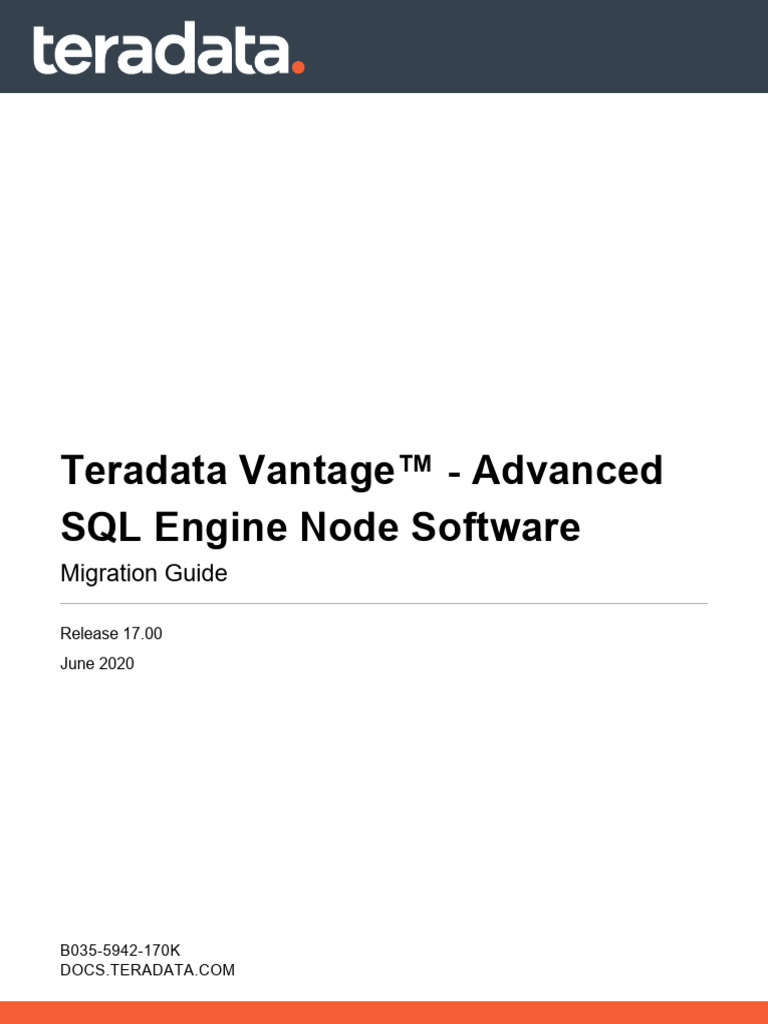 Teradata Node Software Migration Guide | PDF