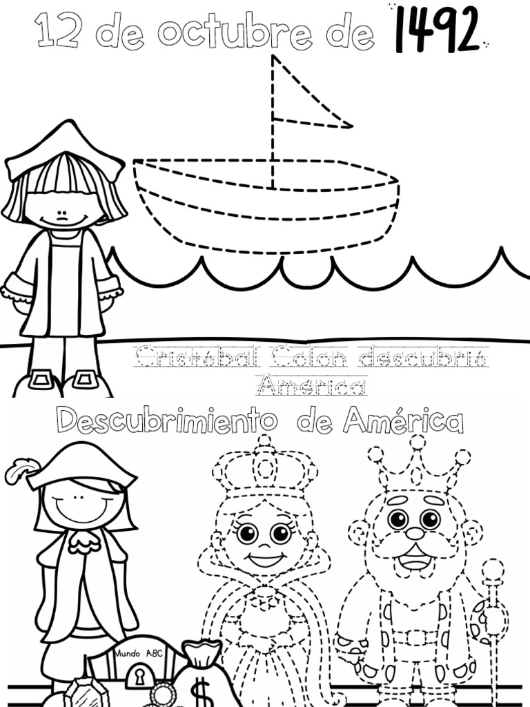 93.actividades para Colorear 12 de Octubre - PARTE 1 | PDF