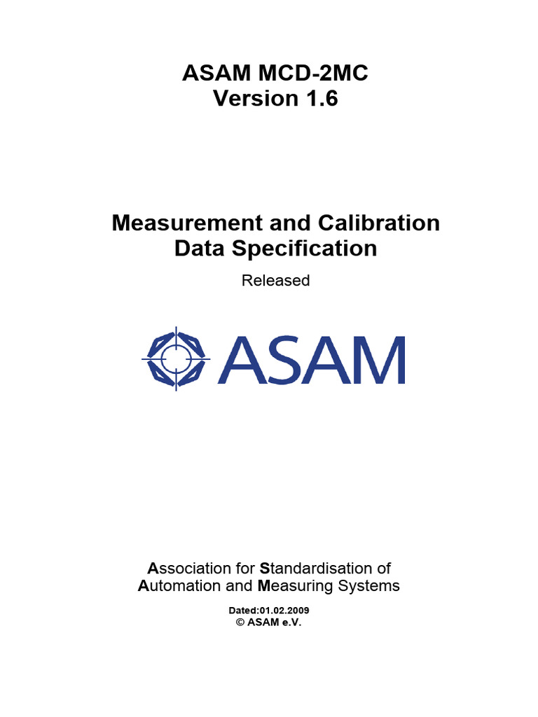 ASAM MCD-2MC DataSpecifcation V1.6 | PDF