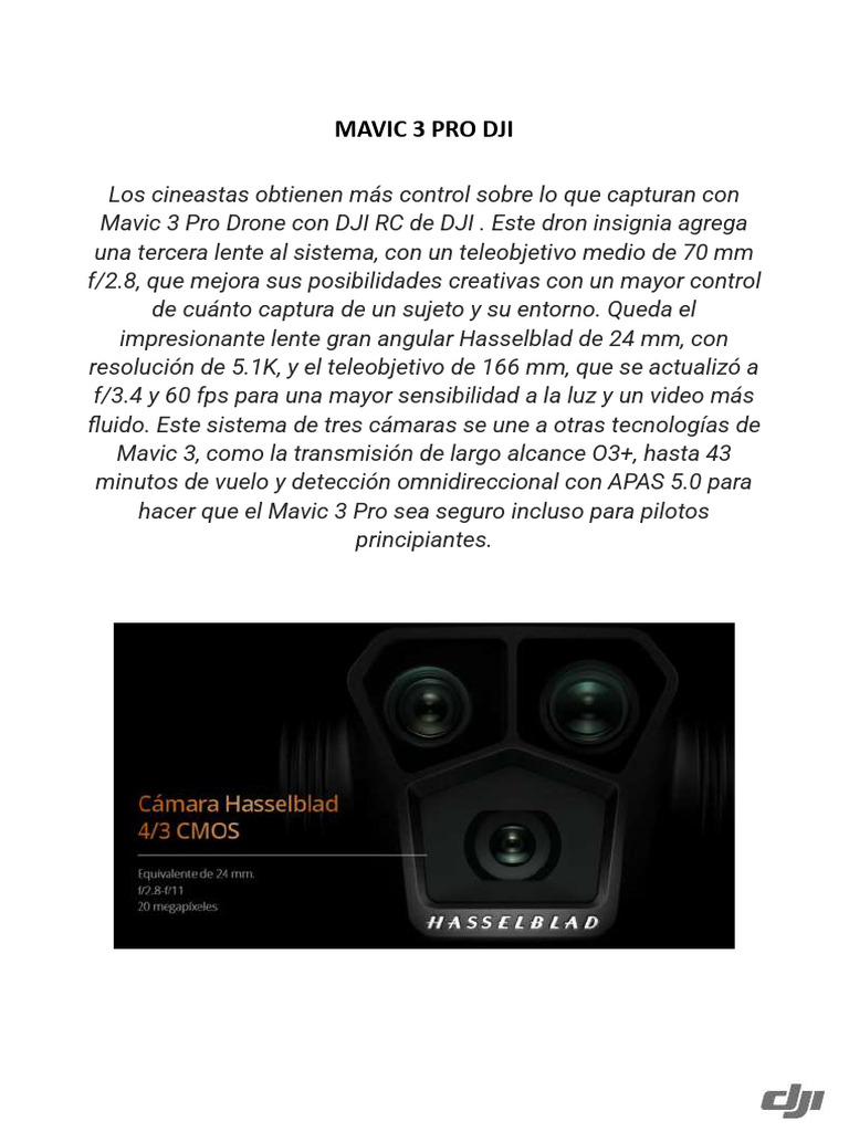 MAV 3 PRO DJI FICHA TECNICA | PDF