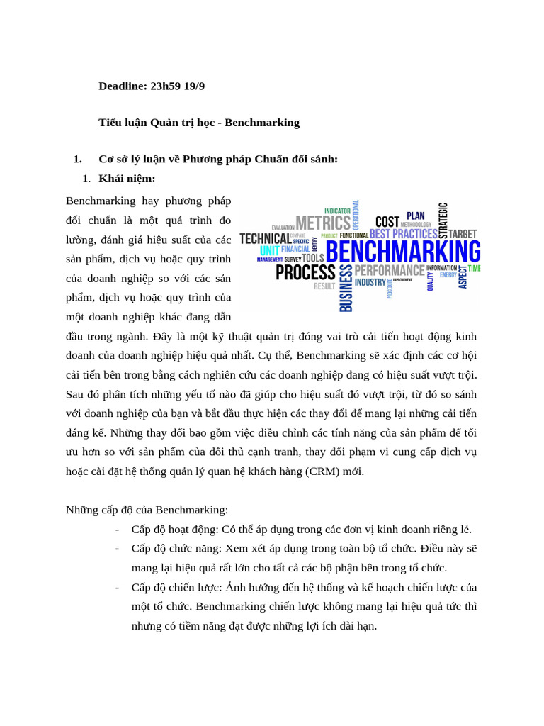 Benchmarking | PDF