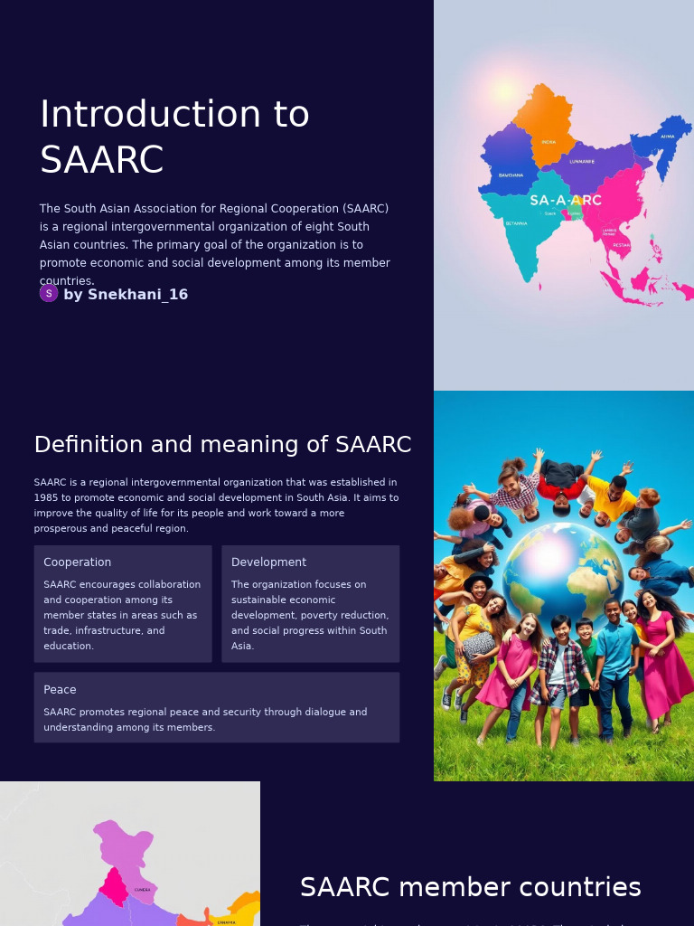 Introduction To SAARC | PDF | Economies