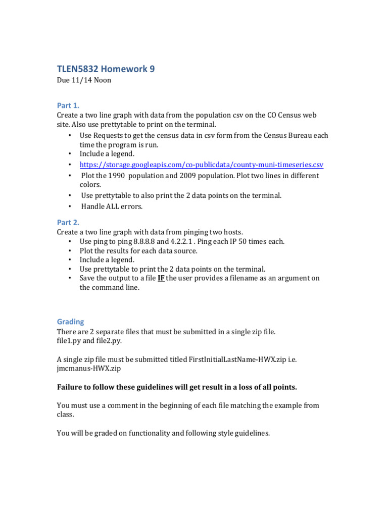 HW9 Graphing II | PDF