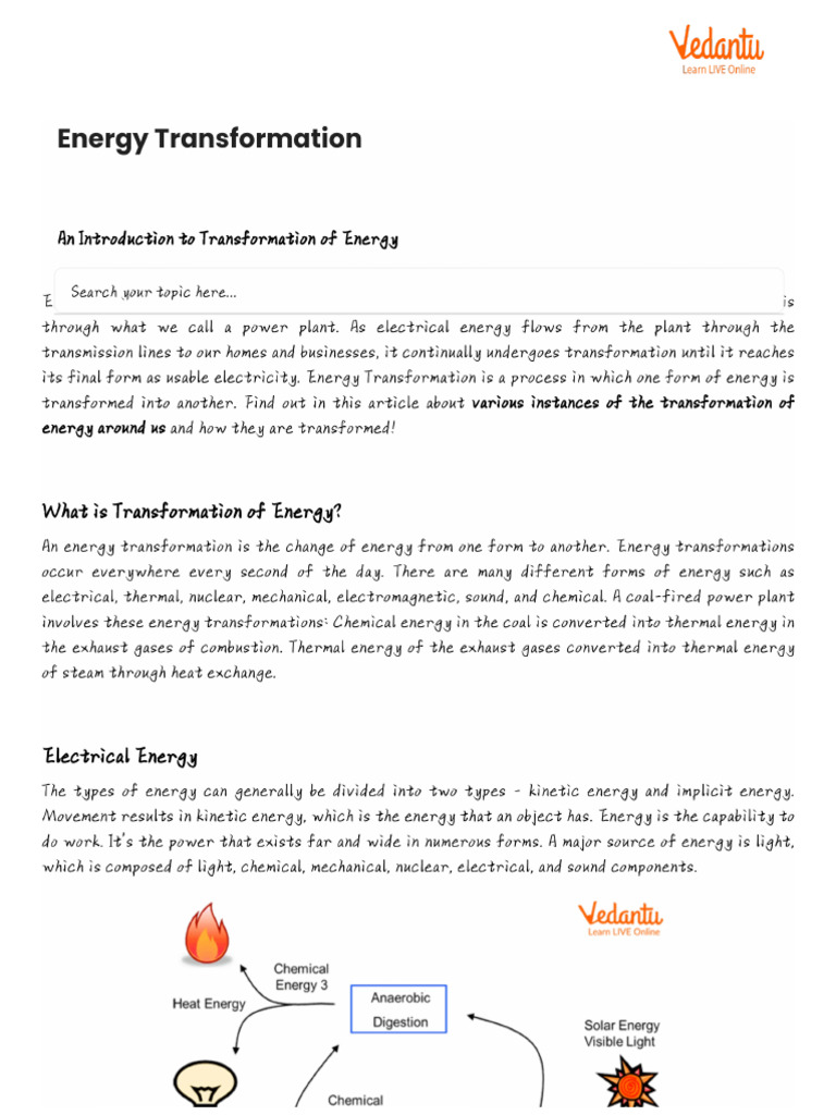 Energy Transformation | PDF