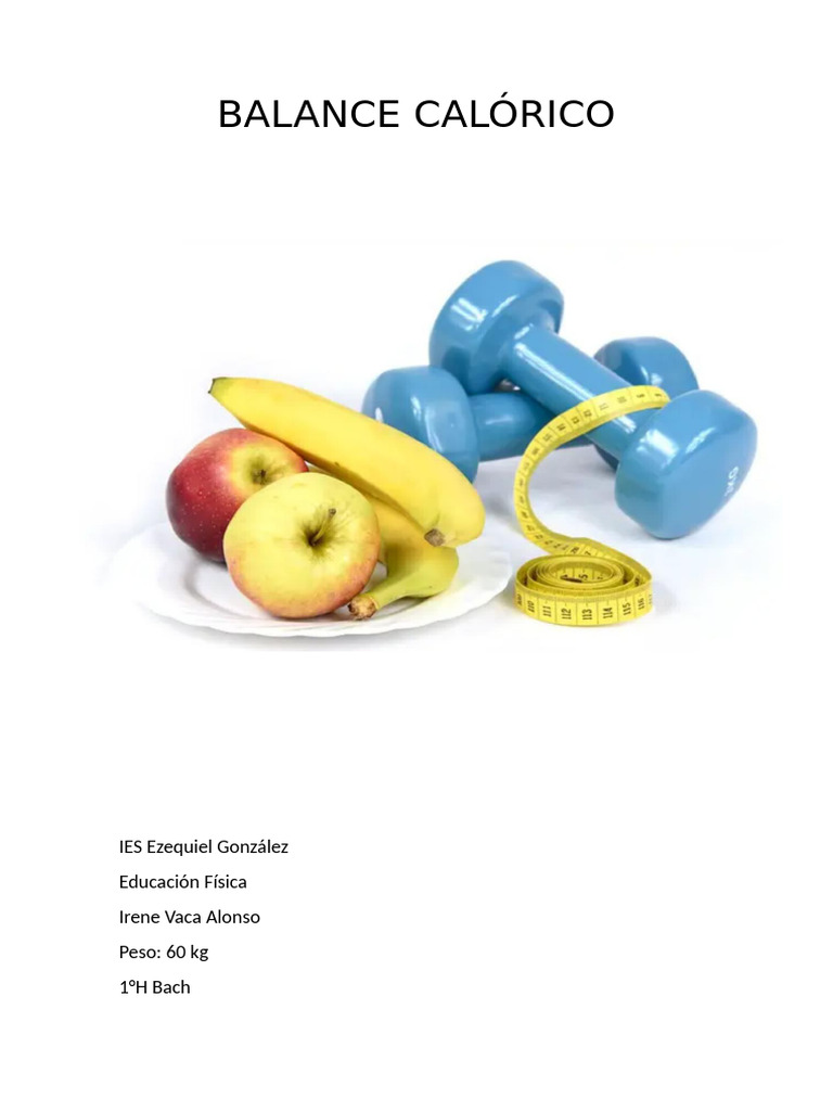 BALANCE CALÓRICO | PDF