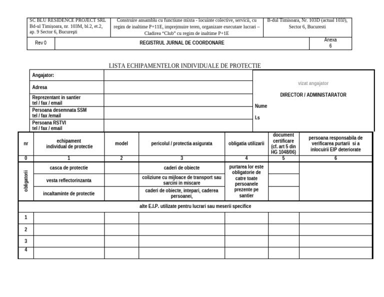 Anexa 6 - LISTA EIP | PDF