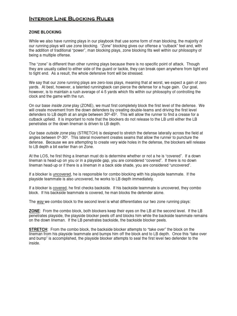Interior Blocking Rules | PDF