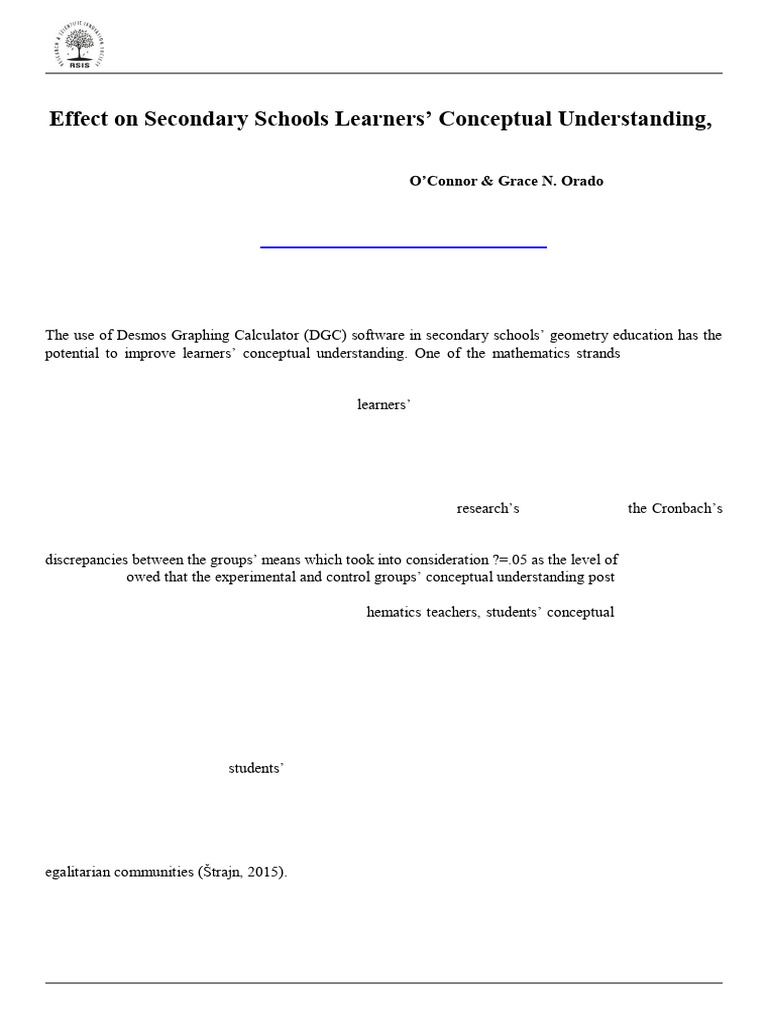 Use of Desmos Graphing Calculator in Teaching Geometry... | PDF