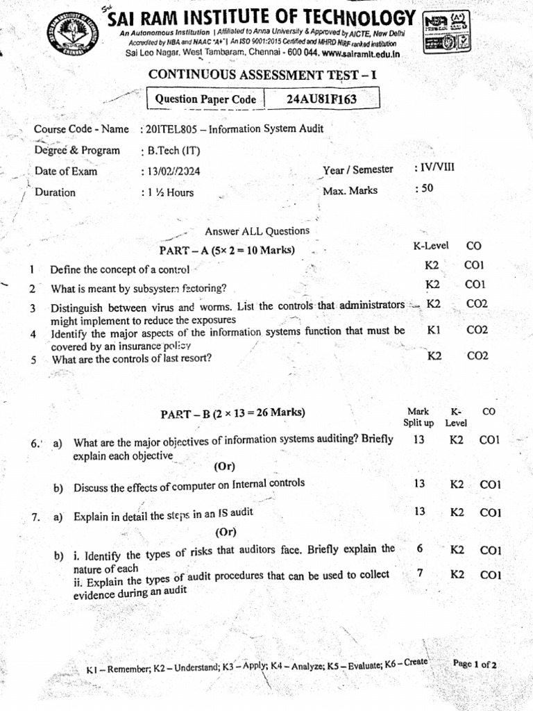 ISA Cat QP | PDF