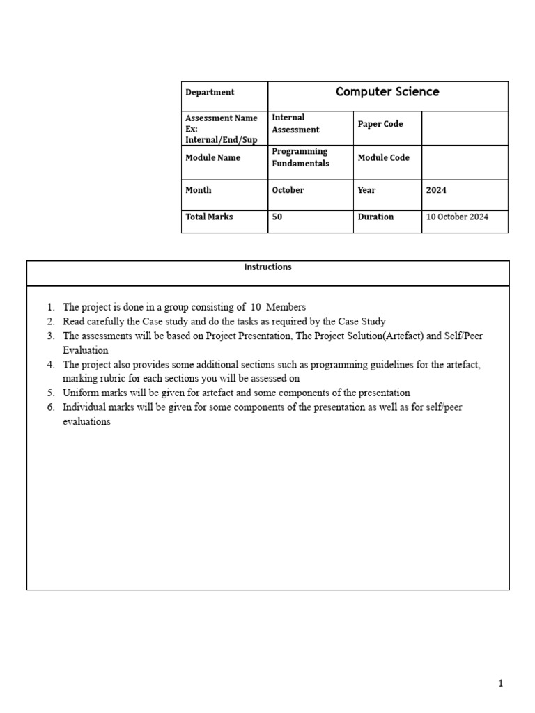 QP-HCS101 Case Study 1 | PDF