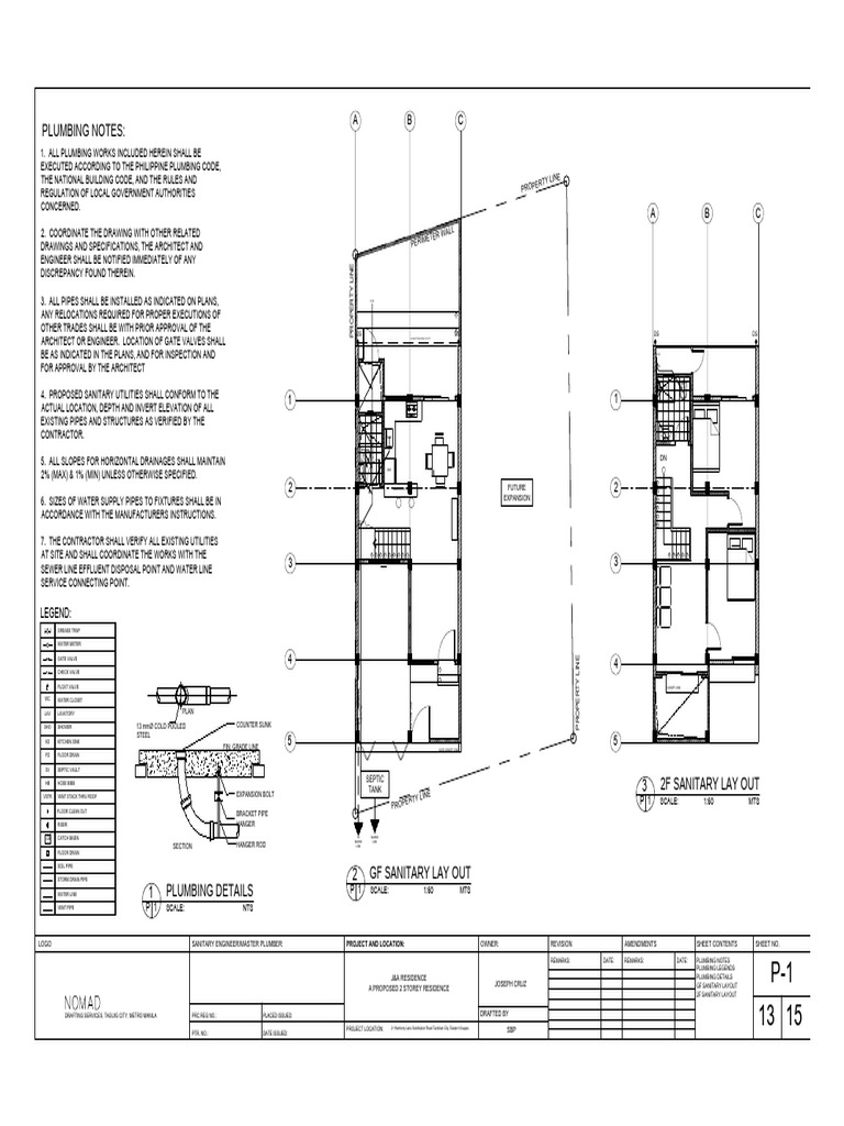Plumbing Notes:: Legend | PDF