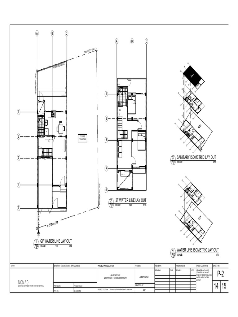 Sanitary Isometric Lay Out 3: Property Line | PDF