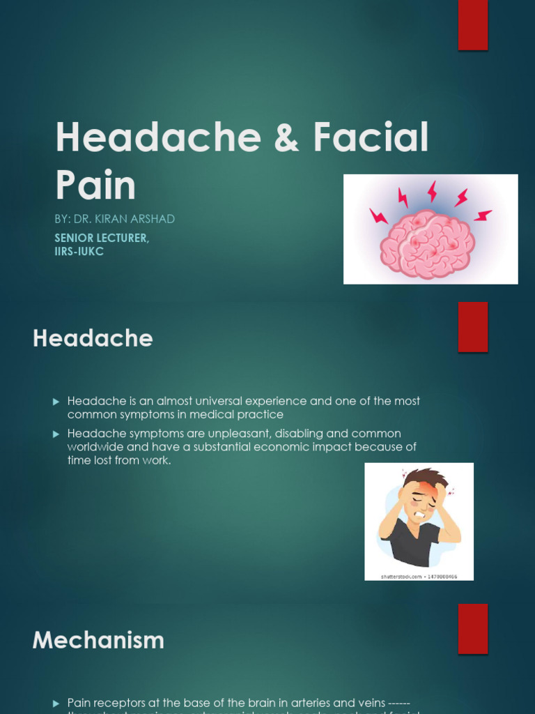 LEC 3 - Headache & Facial Pain | PDF