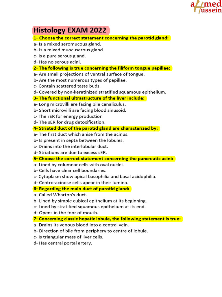 Histo GIT Final | PDF