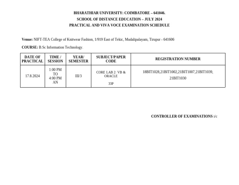 B.SC Information Technology | PDF