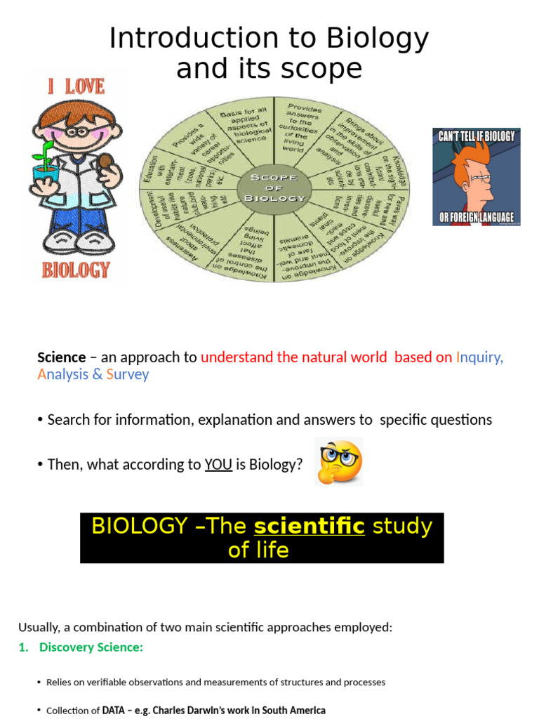 Biology - Introduction and Scope - 2024-25 | PDF