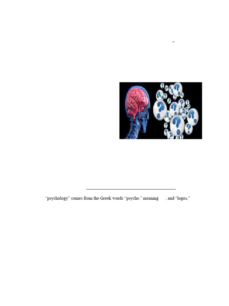 Chapter#1 Introduction to Psy | PDF Chapter#1 Introduction to Psy | PDF