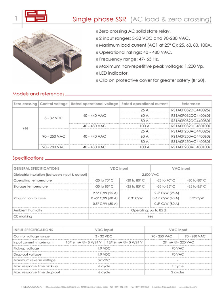Single-phase-SSR-AC-Zero-crossing | PDF