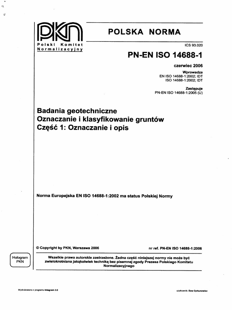 PN-EN - ISO - 14688-1 - 2006 (Skan) | PDF